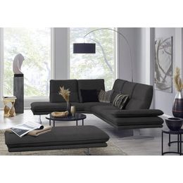 Ecksofa W.Schillig, B:284cm H:94cm T:224cm, grau, Stoff S37 (100% Polyester): Luxus-Microfaser in Lederoptik, Wohnzimmer, Sofas, "broadway,