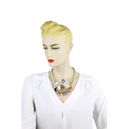 Damen Kette mit Anh&auml;nger "Flora", gold, Basic, Collezione Alessandro, Metall, Halsketten, aus Glas
