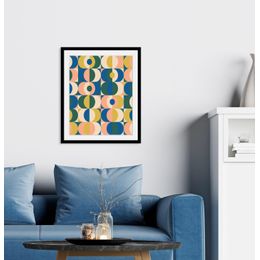 Bild queence, B:50cm H:70cm, bunt, Acrylglas, Holz, Papier, Wohnzimmer, Bilder, "Christin", HD Premium Poster-Druck inkl. Holzrahmen