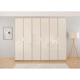 Dreht&uuml;renschrank Rauch, B:271cm H:210cm T:54cm, beige, Holzwerkstoff, Schr&auml;nke, "Kleiderschrank Schrank Garderobe KOLUNA mit hochwertiger Glasfront",