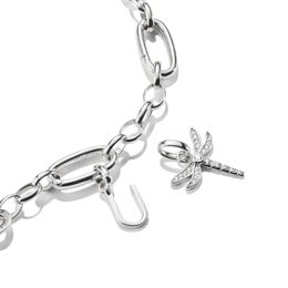 Thomas Sabo Damen Charm Buchstabe "Charm Alphabet/Buchstabe - Connect", U, silber, Silber 925 (recycelt), Charms