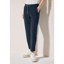 Cecil Damen Jogger Pants, blau, Gr. XXL, unifarben, Stoff, 70% Polyester, 27% Viskose, 3% Elasthan, Hosen, Middle Waist