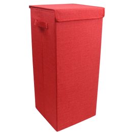Faltbox Vcm, rot, Aufbewahrungsboxen, "W&auml;schekorb W&auml;schebox Stoffbox mit Deckel Dreso L"