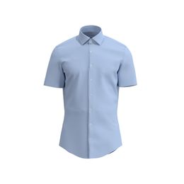 Seidensticker Herren Businesshemd "Slim", blau, Gr. 41, unifarben, 60% Baumwolle, 35% Polyester, 5% Elasthan, Hemden, Slim Kurzarm Kentkragen Uni