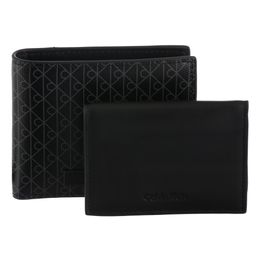 Calvin Klein Herren Geldbörse "COATED BILLFOLD w COIN + CARD", schwarz, Lederimitat, Kleinlederwaren, Unisex Geldbeutel, Portemonnaie mit