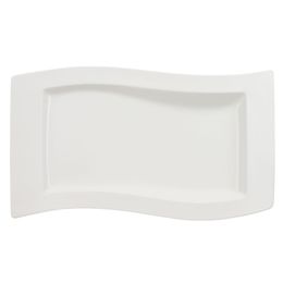 Villeroy & Boch VILLEROY & BOCH Servierplatte "Servierplatte NewWave 49 x 30 cm weiß", weiß, Servierplatten