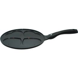 ELO Basic Cr&ecirc;pepfanne "Blini, Herzpfanne 26 cm", &Oslash; 26cm + H&ouml;he 7cmschwarz, Pfannen, f&uuml;r 4 Herz-Pfannkuchen