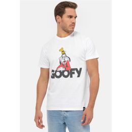 Recovered Damen T-Shirt "Disney Goofy", wei&szlig;, Gr. S, bedruckt, 100% Baumwolle, Shirts, mit coolem Goofy-Print