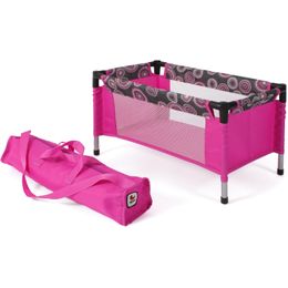 Bayer Chic 2000 CHIC2000 Jungen Puppenbett "Puppen-Reisebett", pink, Stahl, Stoff, B:31cm H:32cm T:54cm, Puppenmöbel, mit Stoff-Tragetasche