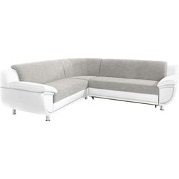 Ecksofa Trendmanufaktur, B:267cm H:85cm T:247cm, wei&szlig;, Primabelle-Microfaser;Kunstleder SOFTLUX / Struktur (77% Polyester; 23% Polyacryl),