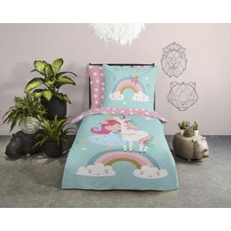 Kinderbettw&auml;sche Good Morning, bunt, Renforc&eacute;, Obermaterial: 100% Baumwolle, Bettw&auml;sche, "Heaven", Baumwolle, 135x200, Rei&szlig;verschluss, Wendeoptik,