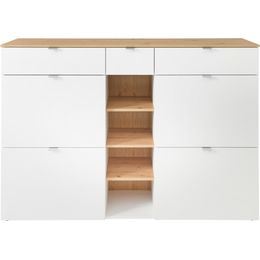 Schuhschrank Innostyle, B:148cm H:103cm T:41cm, weiß, Holzwerkstoff, MDF, Flur, Schränke, "Bari Schuhschrank mit Schubkästen, BxHxT 7148x103x38 cm",
