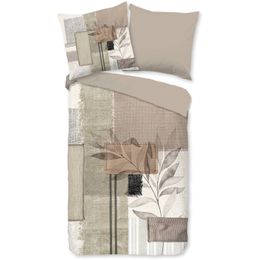 Wendebettw&auml;sche, beige, PURE LUXURY COLLECTION, Microfaser, Obermaterial: 100% Polyester, Bettw&auml;sche, "Claires", Mikrofaser, Pflegeleicht,