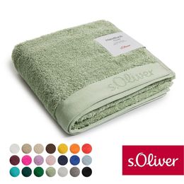 Handtuch s.Oliver, B:50cm L:100cm, grün, Walkfrottier, Baumwolle, Handtücher, "s.Oliver, Premium Qualität, 600 gr/m², auch als Sets erhältlich",