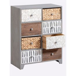 Kommode HEINE HOME, B:58,5cm H:73,5cm T:30cm, grau, MDF, Massivholz, Sideboards