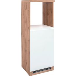 Umbauschrank KOCHSTATION, B:60cm H:166cm T:60cm, braun, Holzwerkstoff, Schr&auml;nke, "KS-Bruneck", Backofen-/K&uuml;hlschrankumbau >>Bruneck<< 60 cm breit,