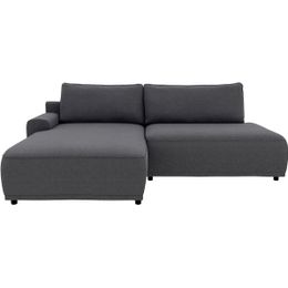 Ecksofa Trendmanufaktur, B:250cm H:82cm T:167cm, grau, 100% Polyester, Wohnzimmer, Sofas, "Fordon II, Schlafsofa mit Bettkasten, Couch in L-Form,