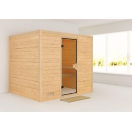 Karibu Sauna "Soraja", ohne Ofen, (ohne Ofen), beige, Saunen, ohne Ofen