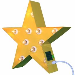 MARQUEE LIGHTS LED Dekolicht "Star", 10, H: 38cm, 1 Stk., gelb, Leuchten, Wandlampe, Tischlampe Stern 10 Leuchtmittel E14 (exkl.)- 38x38 cm