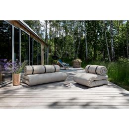 Loungesofa Karup Design, B:95cm H:68cm T:140cm, beige, Webstoff-Bezug (100% Acryl Dralon), Garten, Sofas, "Buckle-Up", OUT