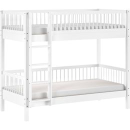 Etagenbett Home Affaire, B:104,9cm H:175,4cm L:207,5cm, wei&szlig;, Kinderzimmer, Etagenbetten, "Buche massiv wei&szlig;, Made in Europe, langlebige Qualit&auml;t", 2