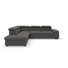 Ecksofa Home Affaire, B:272cm H:73cm T:226cm, braun, Luxus-Microfaser Lederoptik (100% Polyester);Luxus-Microfaser weich (9)0% Polyester / 10%