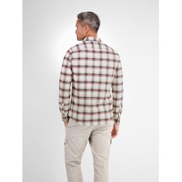 Lerros Herren Langarmhemd "Lerros Langarmhemd, BIG FLANNELCHECK", wei&szlig;, Gr. S, 98% Baumwolle, 2% Elasthan, Hemden