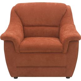 Sessel DOMO collection, B:98cm H:88cm T:93cm, orange, 100% Polyester, Wohnzimmer, Sessel, "Lale, zeitloser und komfortabler Sessel, bequeme Armlehnen"