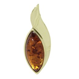 OSTSEE-SCHMUCK Damen Kettenanh&auml;nger "- Gleiter-Ranva - Gold 333/000 - Bernstein", Gelbgold 333, gold, Gelbgold 333, Schmuckanh&auml;nger