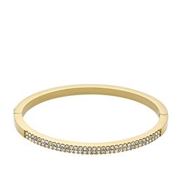 Fossil Damen Armreif "Schmuck Geschenk Edelstahl ELLIS", Edelstahl, gold, Edelstahl, Armb&auml;nder, mit Glasstein