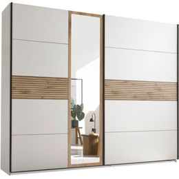 Kleiderschrank Schlafkontor, B:270,1cm H:225,5cm T:59,6cm, wei&szlig;, Melamin, Jugendzimmer, Schr&auml;nke, "Leo Schwebet&uuml;renschrank, Schiebet&uuml;renschrank mit