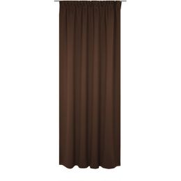 Vorhang WIRTH, B:130cm H:205cm, braun, Baumwolle, Polyester, Wohnzimmer, Gardinen, "Newbury", nach Ma&szlig;