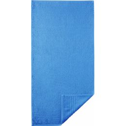 Handt&uuml;cher Egeria, B:50cm L:100cm, blau, Walkfrottee, Obermaterial: 100% Baumwolle, Handt&uuml;cher, "Madison", Uni-Programm mit Streifenbord&uuml;re, reine