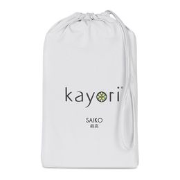 Spannbettlaken Kayori, B:200cm L:220cm, silber, Jersey-Elasthan, Obermaterial: 97% Baumwolle, 3% Elasthan (LYCRA), Bettlaken, "Saiko", Bio-Baumwolle