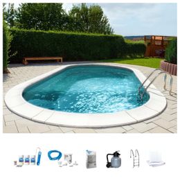 Ovalpool MY POOL BWT, B:300cm H:120cm L:490cm, grau, Schwimmbecken, "PREMIUM mit grauer Innenfolie", H&ouml;he 120 cm, in verschiedenen Gr&ouml;&szlig;en