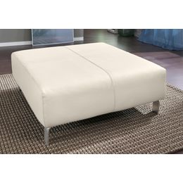 Hocker Calia italia, B:97cm H:40cm T:97cm, beige, Leder SORRENTO, pigmentiertes Glattleder;Leder BULL, pigmentiertes Dickleder, Wohnzimmer, Hocker,