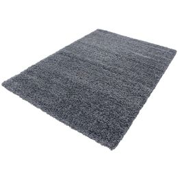 Hochflor-Teppich, B:140cm H:30mm L:200cm, grau, Ayyildiz Teppiche, Kunstfaser, Teppiche, "Life Shaggy 1500", Langflor, uni, gro&szlig;e Farbauswahl,