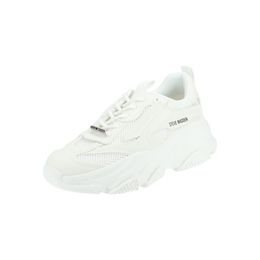 Steve Madden Damen Sneaker "Steve Madden Sneaker Lederimitat/Mesh", Gr. 40, weiß, Lederimitat, Textil, Schuhe