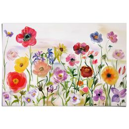 Poster Reinders, B:91,5cm H:61cm T:0,1cm, beige, Bilder, "Blumenfeld", Hobbyraum - Beige - 150 gr. Papier - Blumen und Pflanzen - 91,5x61 cm