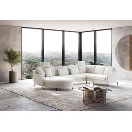 Sit & More Wohnlandschaft SIT & MORE, B:372cm H:90cm T:227cm, wei&szlig;, 100% Polyester, Sofas, "Soul U-Form", wahlweise mit Bettfunktion und Schubkasten