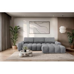 Ecksofa OTTO HOME, B:270cm H:84cm T:166,5cm, grau, 100% Polyester, Wohnzimmer, Sofas, "AZITA klein optionale Schlafsofa mit Bettkasten, B/T/H: