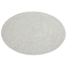 Teppich Hanse Home, H:10mm &Oslash;:150cm, grau, Polypropylen, Wohnzimmer, Teppiche, "Trenzado", In- & Outdoor, Handmade-Look, Gewebt, Wetterfest, Balkon,