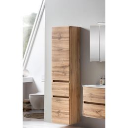 Seitenschrank Welltime, B:40cm H:180cm T:35cm, braun, Holzwerkstoff, Schr&auml;nke, "Kaunas", 40 cm breit, mit Schubkasten, Soft-Close-Funktion