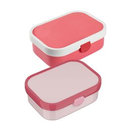 Mepal Lunchbox "Brotdosen mit Einsatz & Gabel Campus 700 ml 2er Set", rosa, Lebensmittelaufbewahrungsbehälter