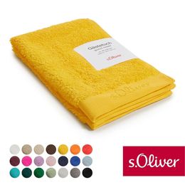 Gästehandtuch s.Oliver, B:30cm L:50cm, gelb, Walkfrottier, Baumwolle, Handtücher, "s.Oliver, Premium Qualität, 600 gr/m², auch als Sets erhältlich",
