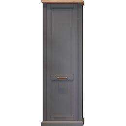 Garderobenschrank Home Affaire, B:63cm H:193cm T:38cm, grau, MDF, Spanplatte, Flur, Schränke, "Tara", hochwertig UV lackiert, Soft-Close-Funktion