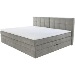 Jockenhöfer Boxspringbett JOCKENHÖFER GRUPPE "Casa Grande in der Breite 240cm, Familienbett mit riesigem Bettkasten", grau 444, 19, B:250cm L:215cm, Bezug Bett: Chenille (100% Polyester);Topper und Matratzenspiegel: 100% Polyester, Komplettbetten, Boxspringbett, 7-Zonen-TTFK-Matratze, KS-Topper, verschiedene Härtegrade wählbar