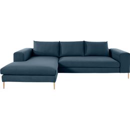 Polsterecke OTTO products, B:297cm H:83cm T:170cm, blau, Luxus-Microfaser: aus recycleten Textilien (100% PES), Sofas, "Finnja, softer, legerer
