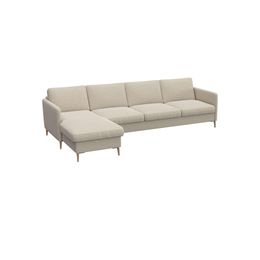 Ecksofa FLEXLUX, B:280cm H:85cm T:159cm, wei&szlig;, 100% Polyester, Wohnzimmer, Sofas, "Fiore, super Sitzkomfort durch Kaltschaum im Sitz, L-Form",