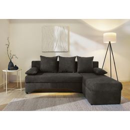 Jockenhöfer Ecksofa, B:191cm T:85cm, grau, JOCKENHÖFER GRUPPE, Korpus: 100% Polyester;Kissen: 100% Polyester, Wohnzimmer, Sofas, "Starlight L-Form, B: 191 cm",